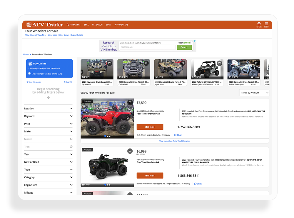 ATVTraderOnline.com | Your online source for all your ATV needs.